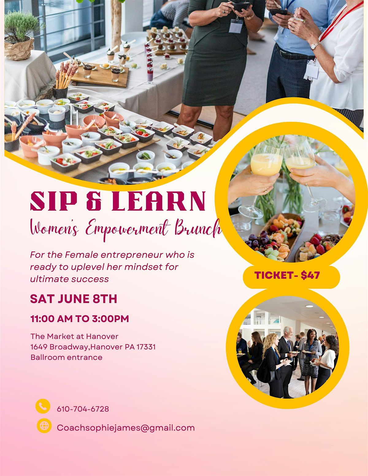 Sip & Learn Brunch, The Markets at Hanover, 8 June 2024