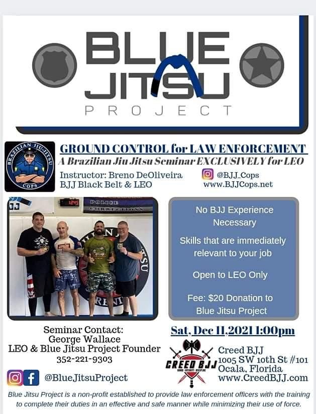 Ground Control for Law Enforcement, Creed BJJ, Ocala, 11 December 2021