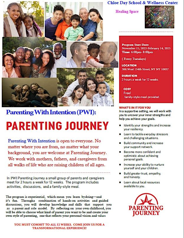 PWI: Parenting Journey Fall Session 2022, The Chloe Day School and ...