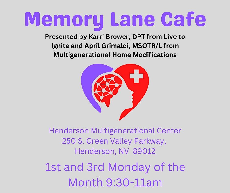 Memory Lane Memory Café, Henderson Multigenerational Center, 5 June 2023