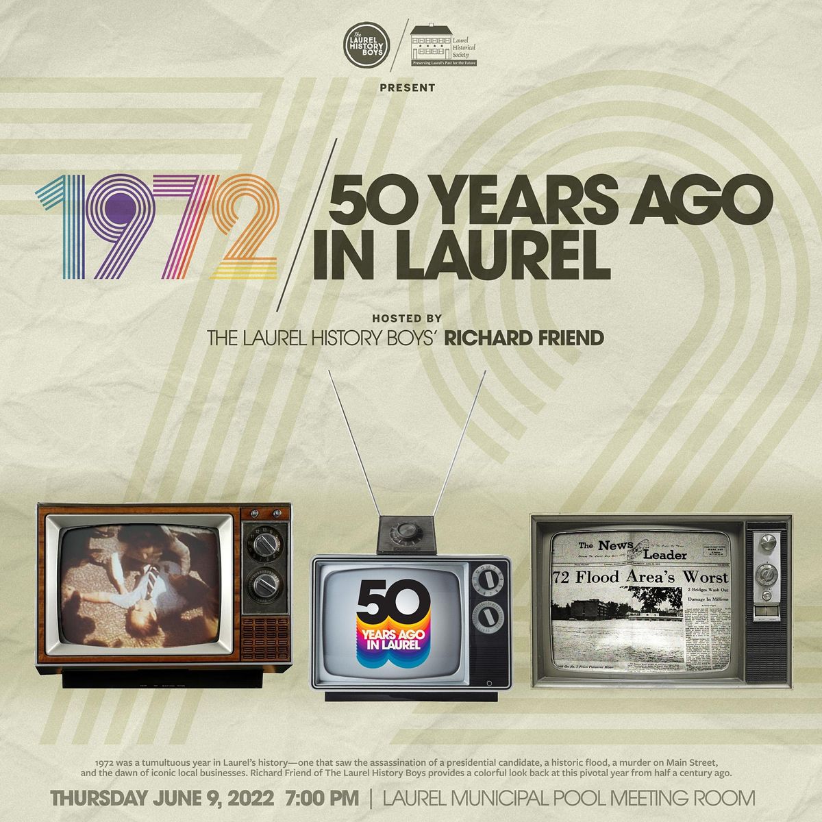 1972: 50 Years Ago in Laurel, Laurel Municipal Swimming Pool, 9 June 2022
