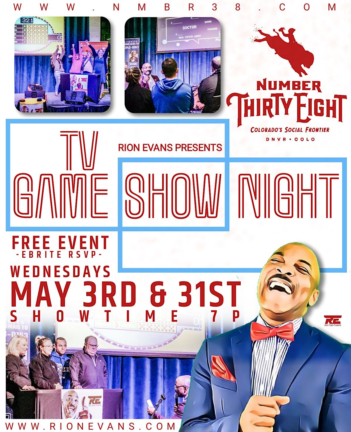 Rion Evans Presents TV Game Show Night, Number Thirty Eight, Denver, 11 ...