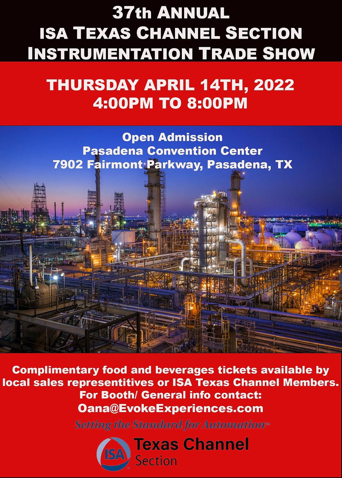 ISA Texas Channel Instrumentation EXPO, Pasadena Convention Center and ...