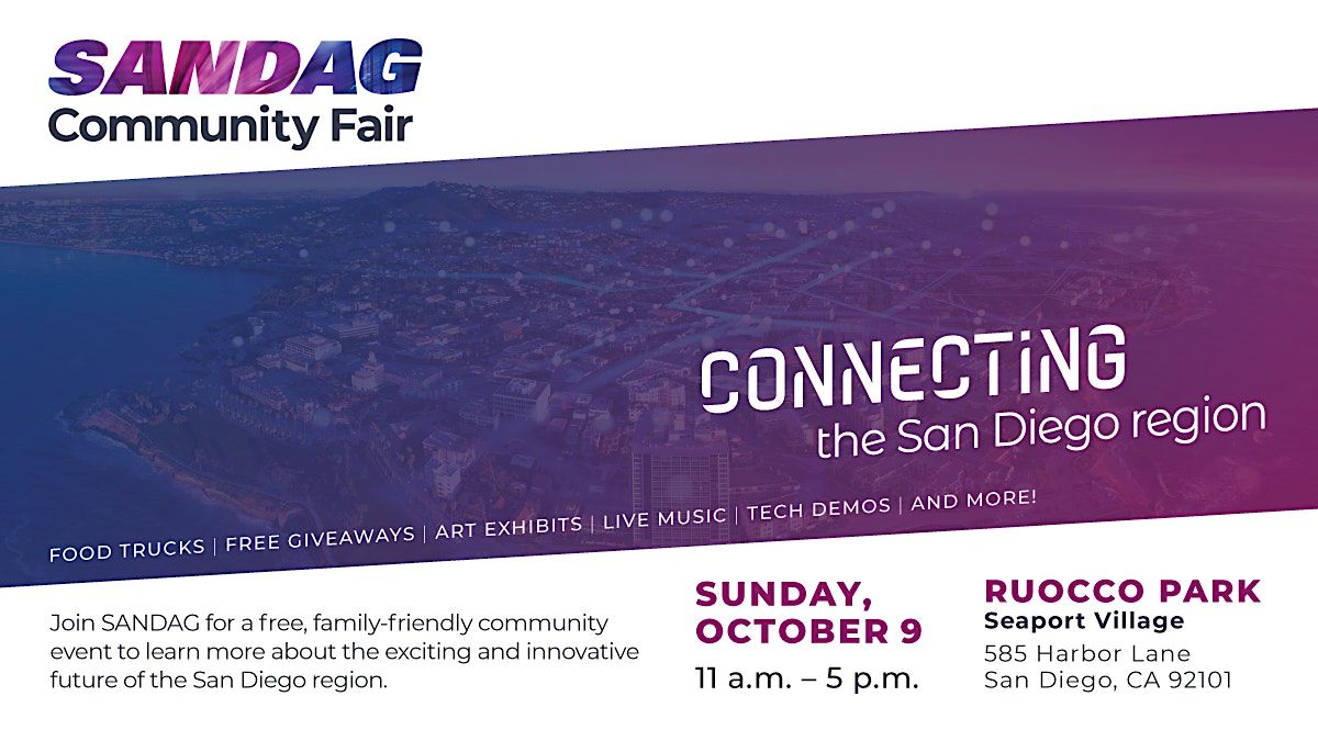 SANDAG Community Fair, Ruocco Park, San Diego, 9 October 2022