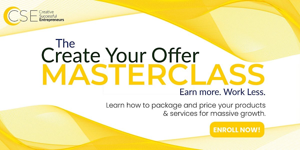 Create Your Offer Masterclass, New York, 15 October 2022