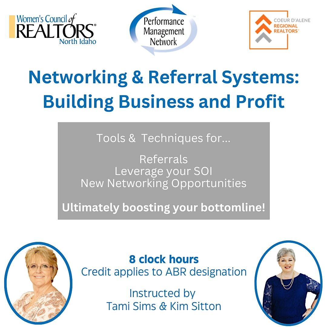 PMN:Networking & Referral Systems: Building Business and Profit - 8 CE ...