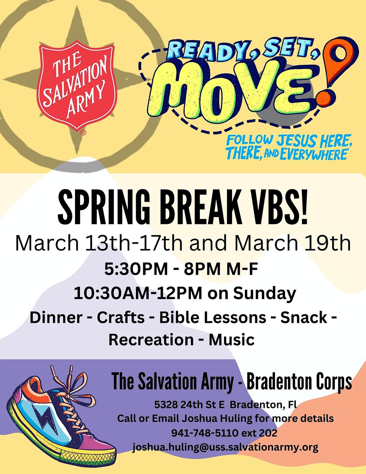 2023 Spring Break VBS - Ready Set Move!, The Salvation Army Center for Worship, Bradenton, 14 ...
