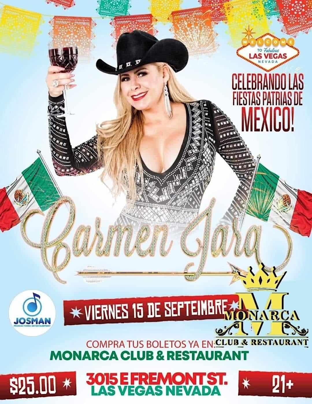 FIESTAS PATRIAS CON CARMEN JARA, MIKE LEON, Y JOSE AGUILAR., Monarca ...