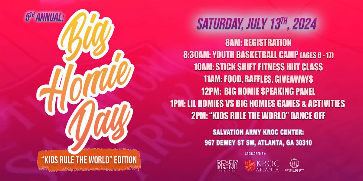 Big Homie Day 2024, The Salvation Army Kroc Center Atlanta, 13 July 2024