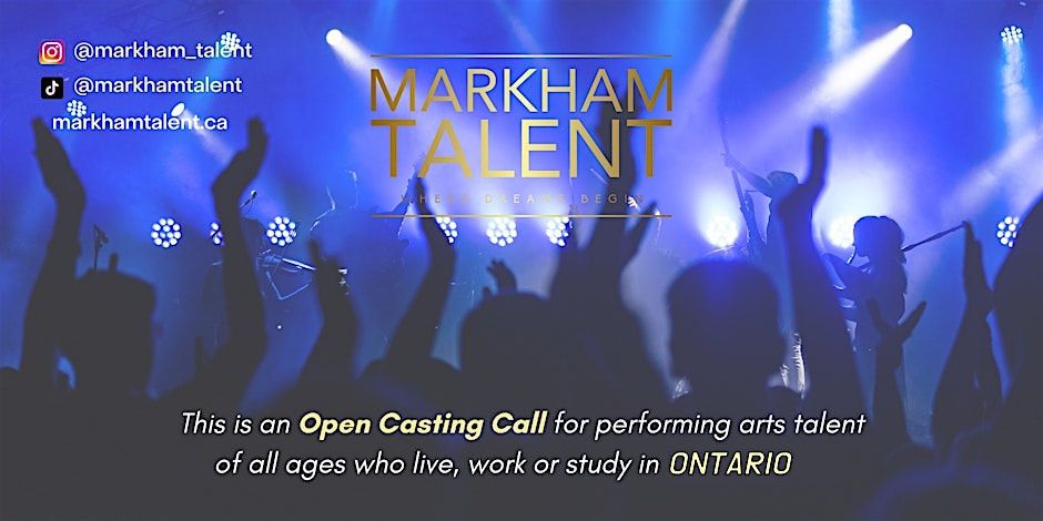 Registration Fee - Talent Open Casting Call - 2024, Delta Hotels by Marriott Toronto Markham, 15 ...
