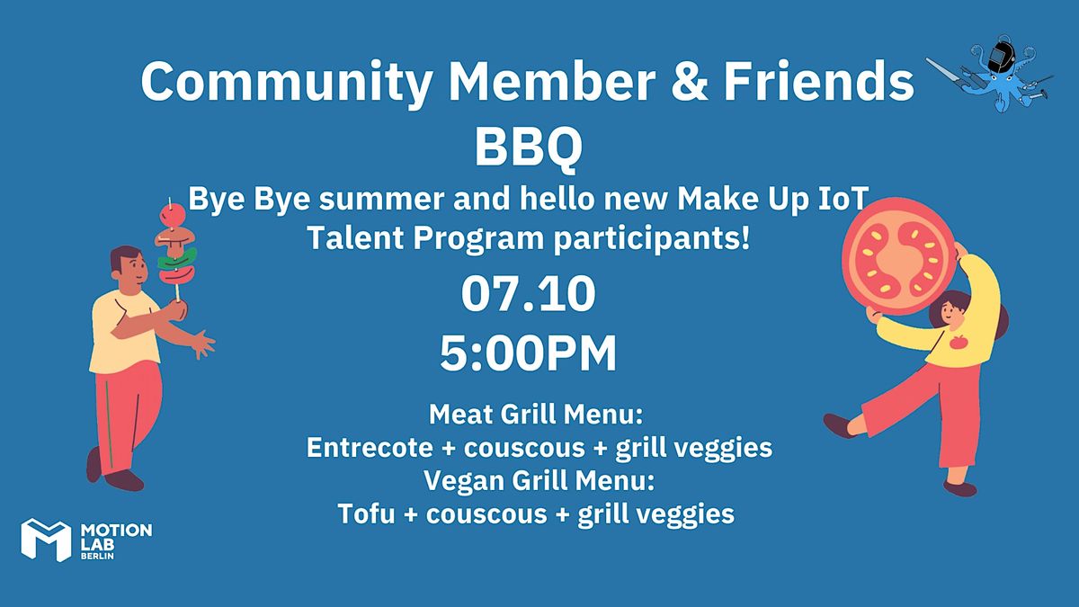 Community BBQ and IoT Talent Program kickoff, MotionLab.Berlin, 7 October 2022