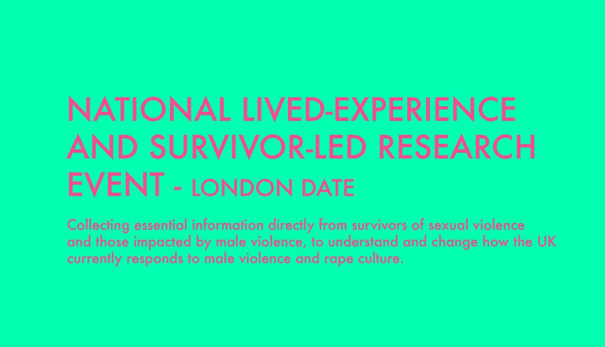 National Lived-Experience and Survivor Led Research - LONDON EVENT ...