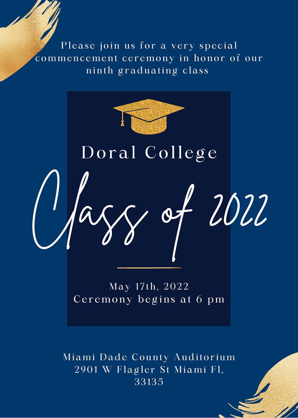 Doral College 2022 Commencement Ceremony, Miami-Dade County Auditorium ...