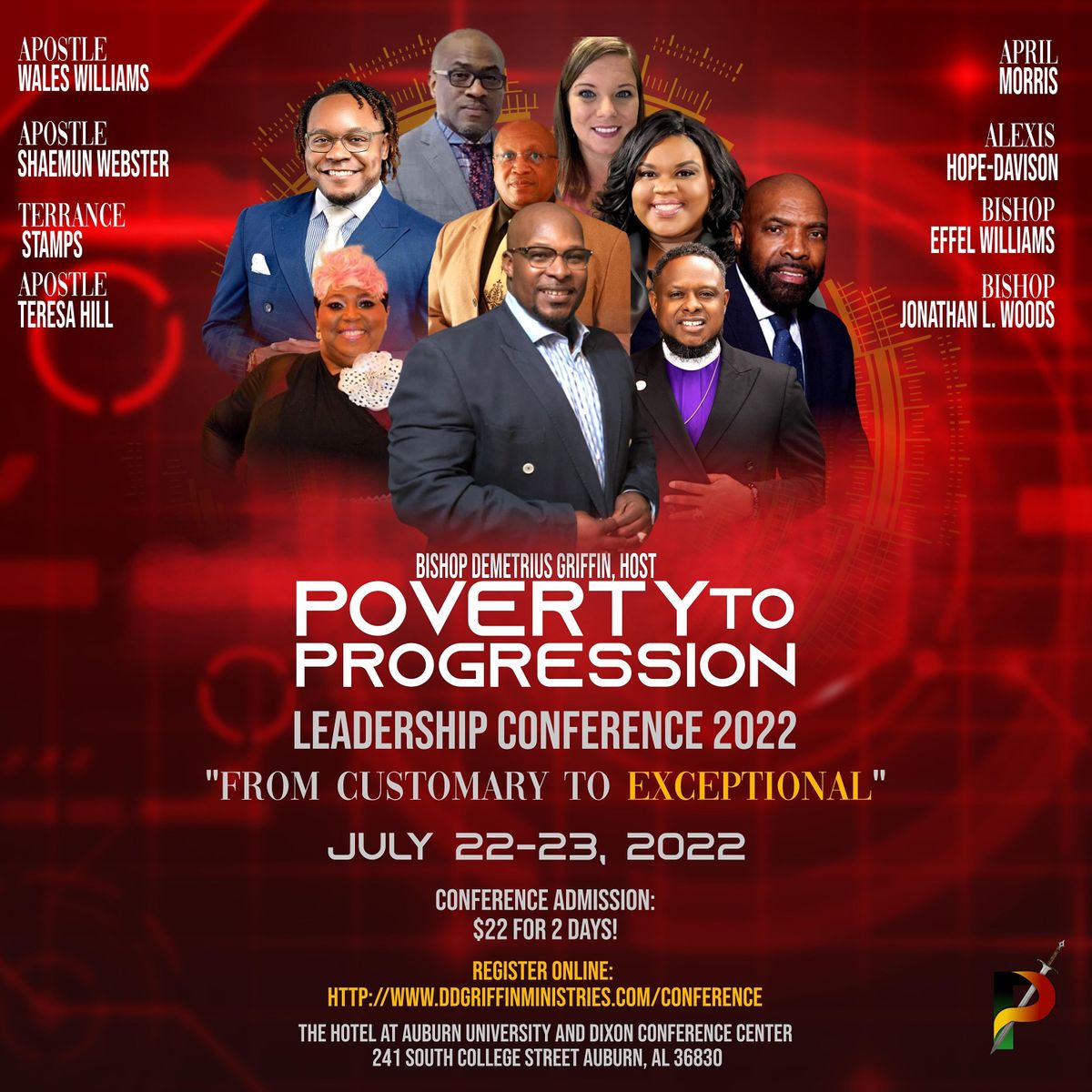 Poverty to Progression Leadership Conference 2022, The Hotel at Auburn ...