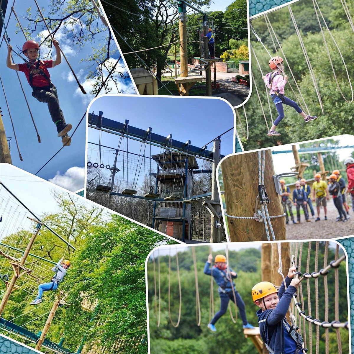 High Ropes Adventure - April 2024, Haigh Woodland Park, Wigan, 1 April ...