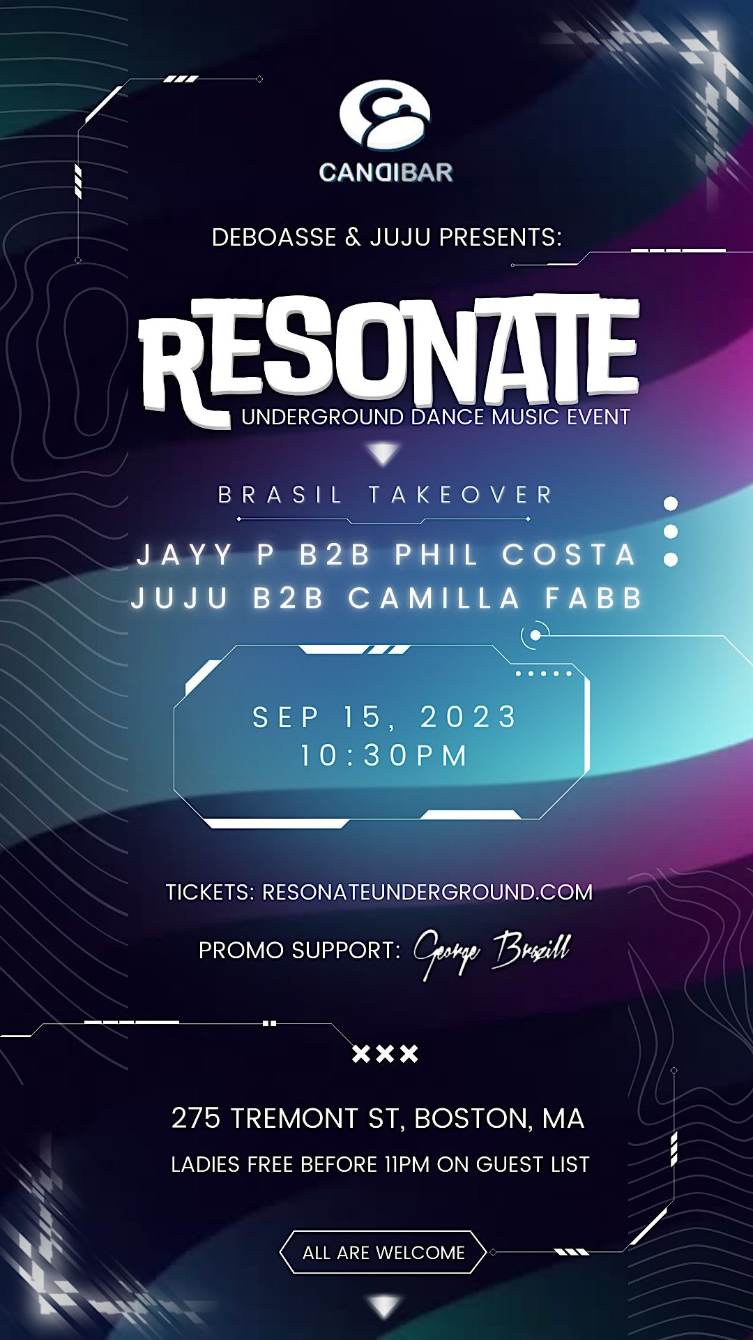 Resonate Underground @ Candibar Boston, Candibar Boston, 6 October to 7 ...