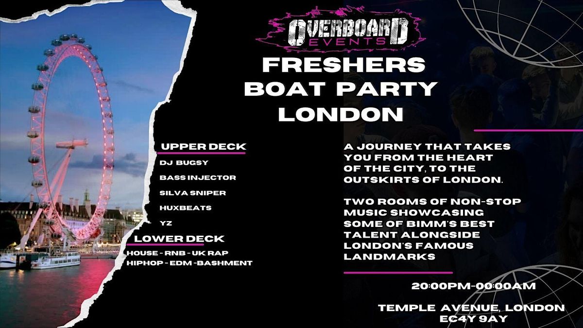 Freshers Boat Party London, Crown Pier, London, 20 September to 21 ...