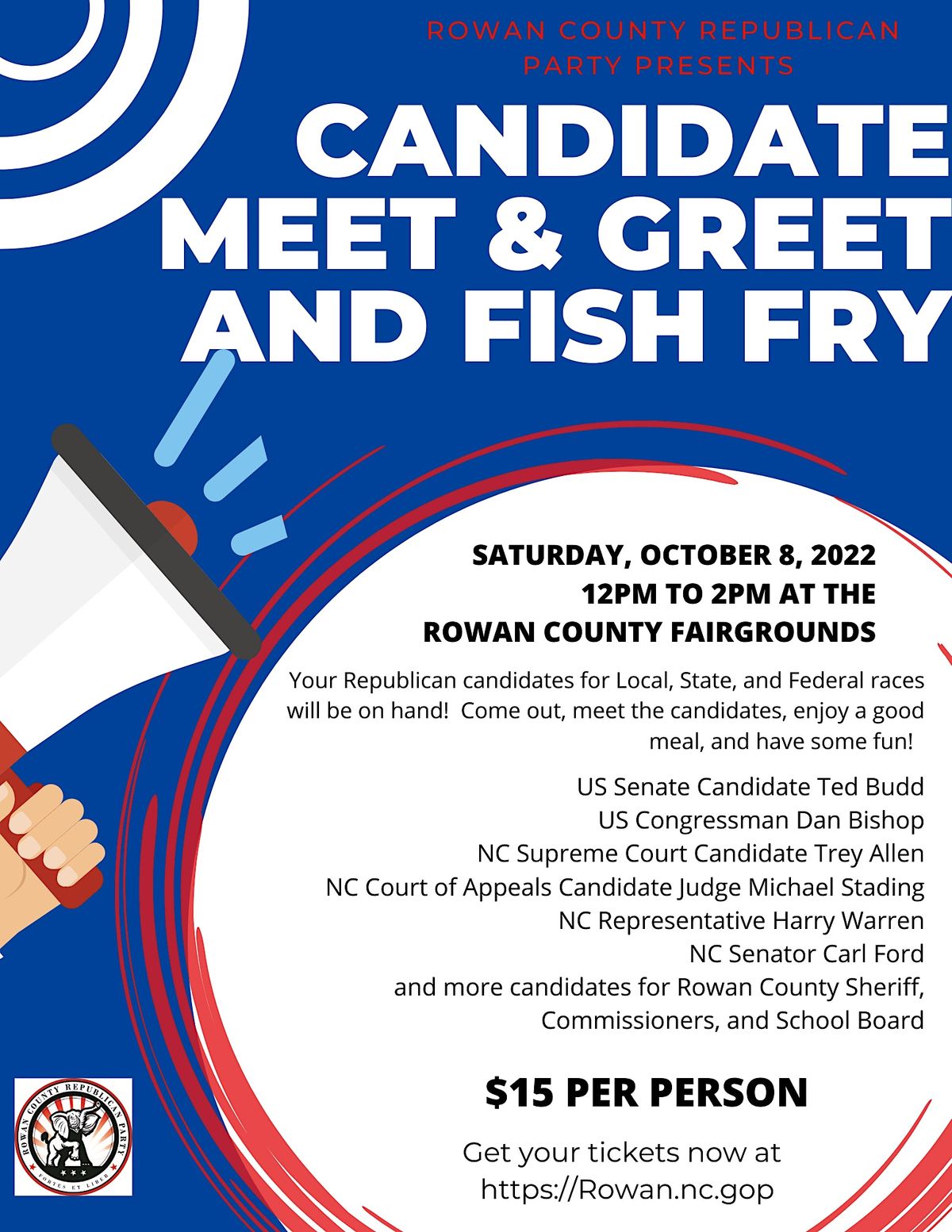 Candidate Meet & Greet and Fish Fry, Rowan County Fair, Salisbury, 8 ...