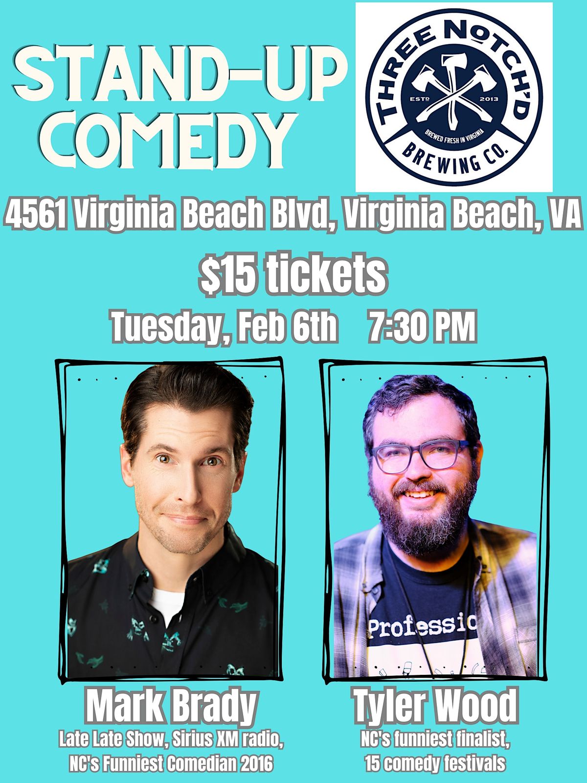 Comedy Night at Three Notchd Brewing, Three Notch'd Brewery & Craft ...