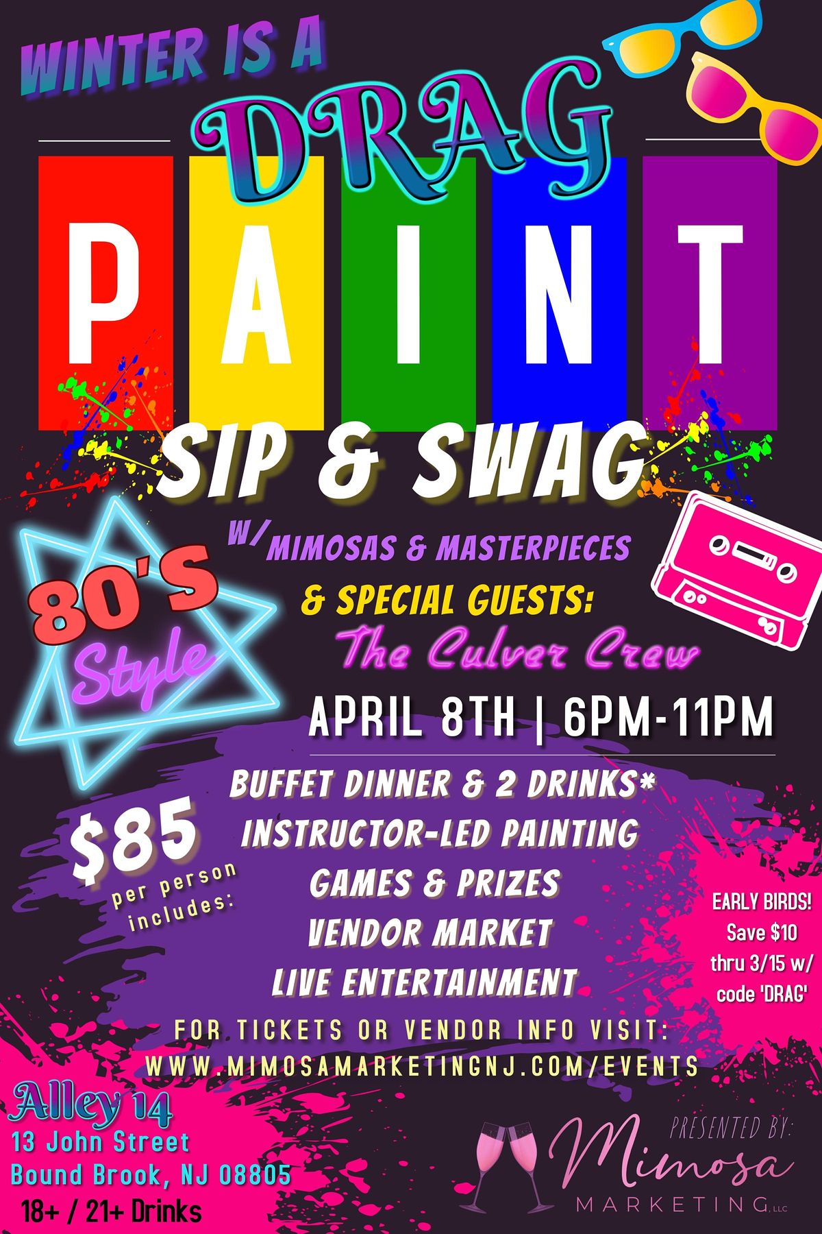 Winter is a DRAG Paint, Sip & Swag, Alley 14, Bound Brook, 8 April 2022