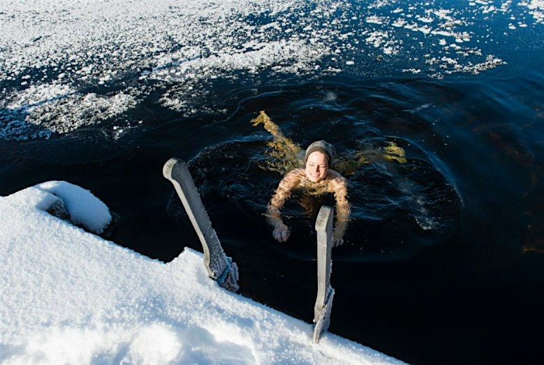 Polar Ice Bath Challenge: Try a polar ice bath in a freezing icy lake ...