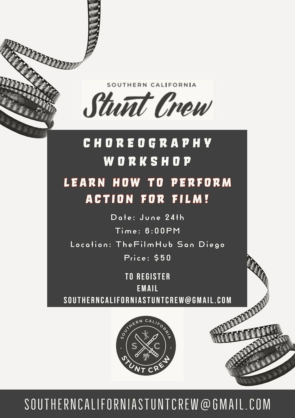 SCSC Stunt Choreography Workshop; Learn How to Perform for Film, The ...