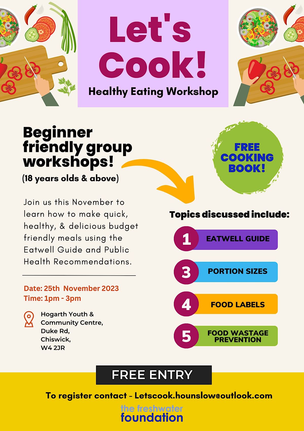 LETS COOK! - FREE HEALTHY EATING WORKSHOP (Ealing and Hounslow ...