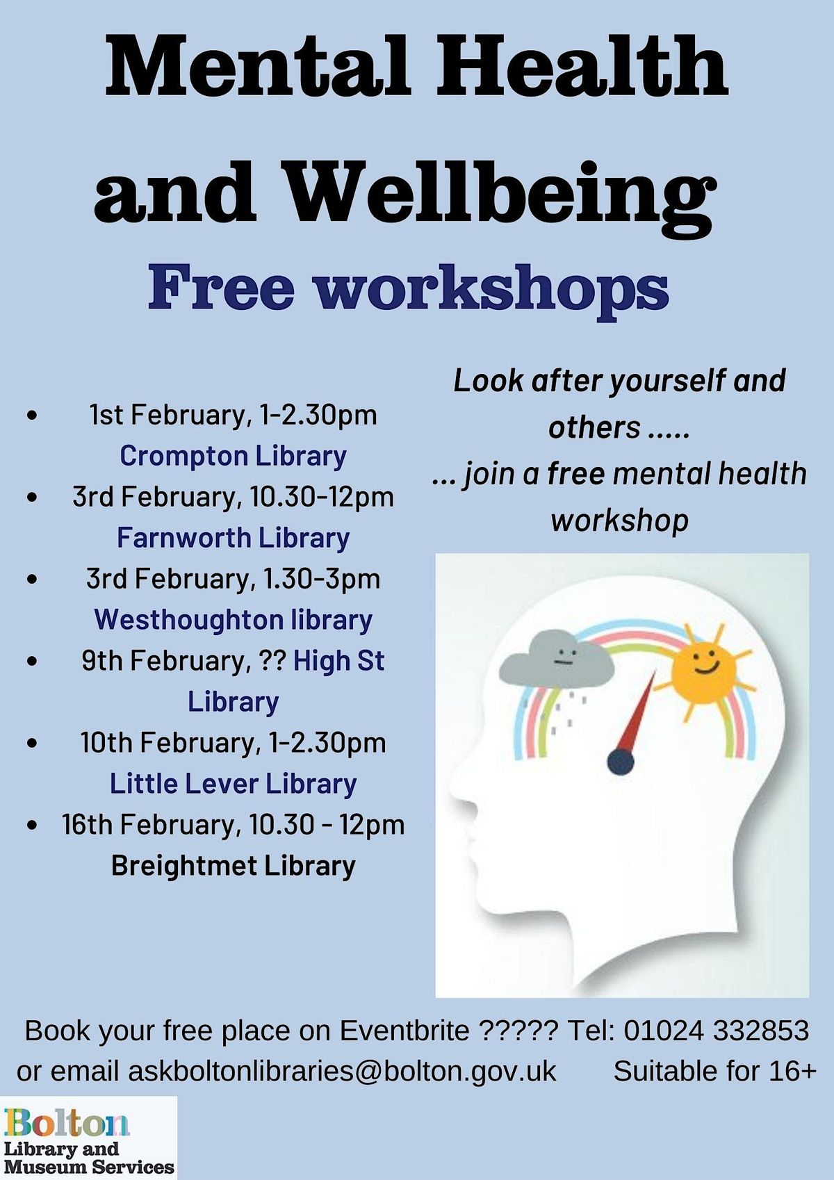 5 Ways to Wellbeing, Horwich Library, Bolton, 8 February 2024