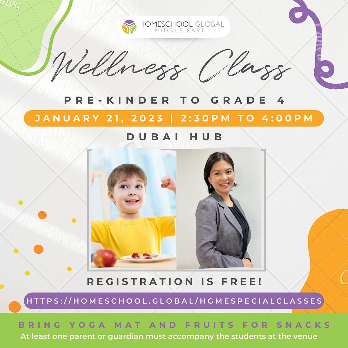 Wellness Class with Teacher Nina, Homeschool Global Dubai (Dubai ...