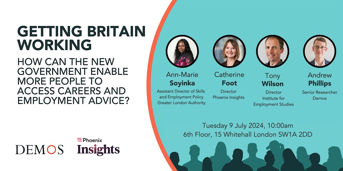Demos launch event: Getting Britain Working, Demos, London, 9 July 2024