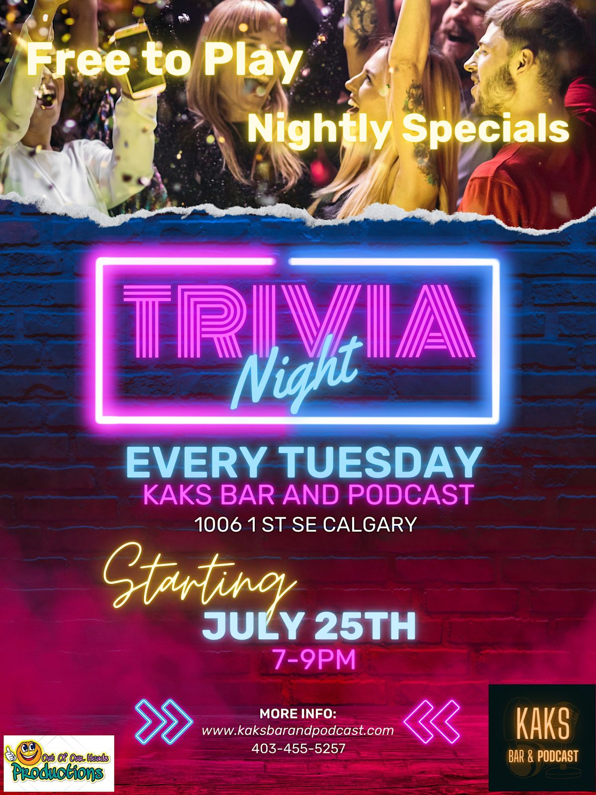 Tuesday Trivia Nights @ Kaks Bar, Central Calgary- Free to Play!, Kaks ...