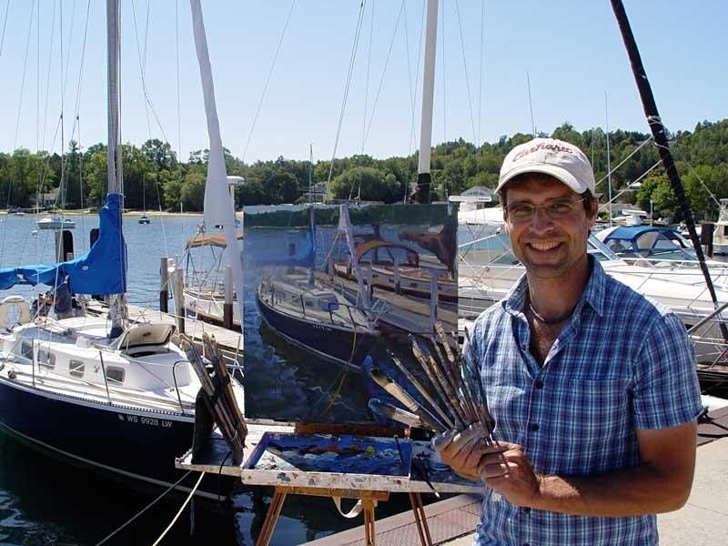 Demonstration of Portrait Painting by James Hempel, Woman's Club of ...