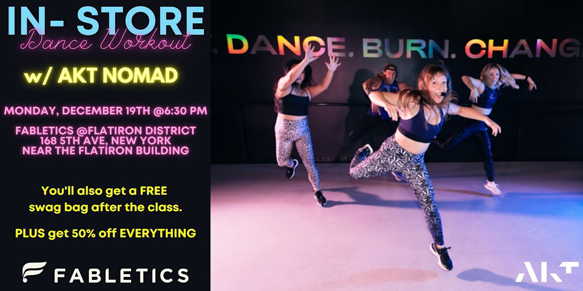Dance Workout Class w/ AKT NOMAD, 168 5th Ave, New York, 19 December 2022