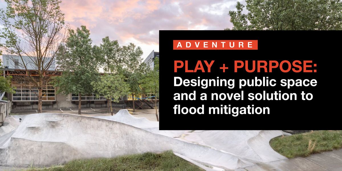 Play+Purpose:Designing public space and novel solutions to flood mitigation, Taxi Campus Skate ...