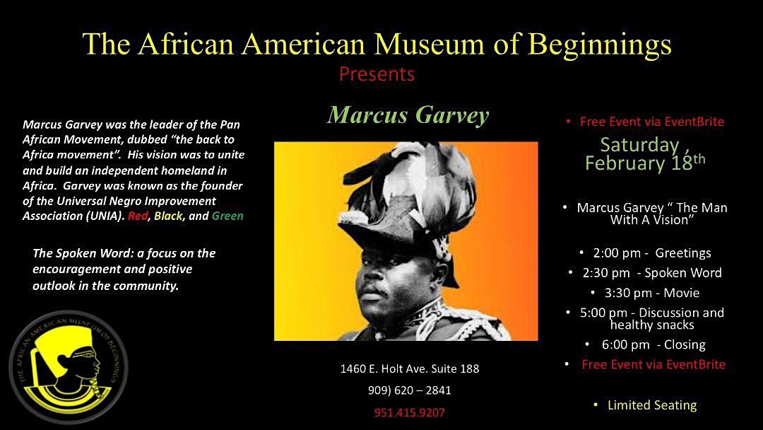 Marcus Garvey "The Man with the Vision", African American Museum of ...
