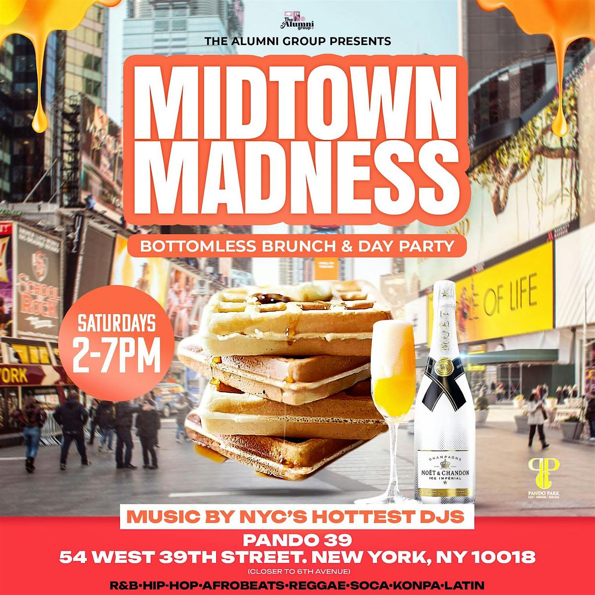 Midtown Madness - Bottomless Brunch & Day Party, Pando 39, New York, 17 ...