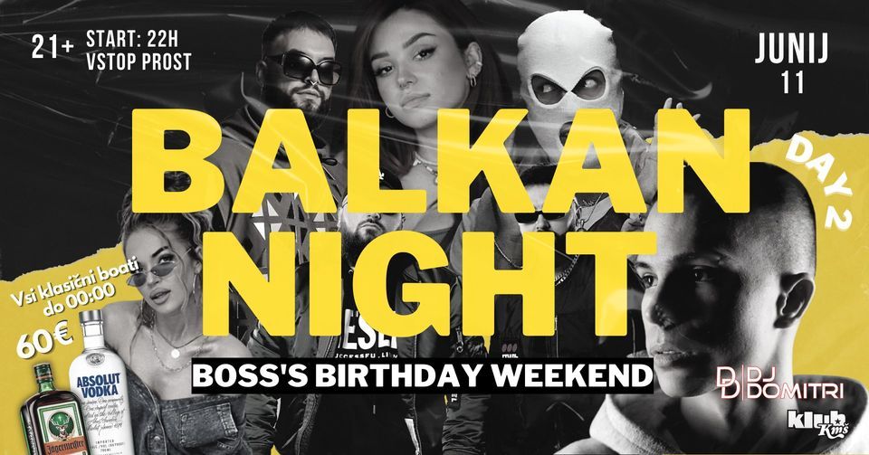Balkan Night, Klub KMŠ Maribor, 11 June to 12 June