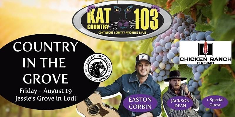 Kat Country Presents: Country in The Grove! Easton Corbin & Jackson ...