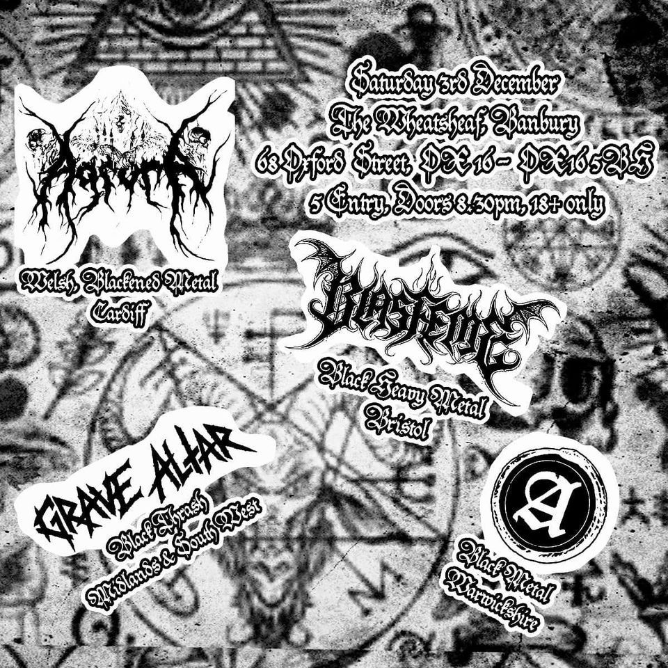 AGRONA + Blasfeme + Grave Altar + Adder, Wheatsheaf Banbury, 3 December ...