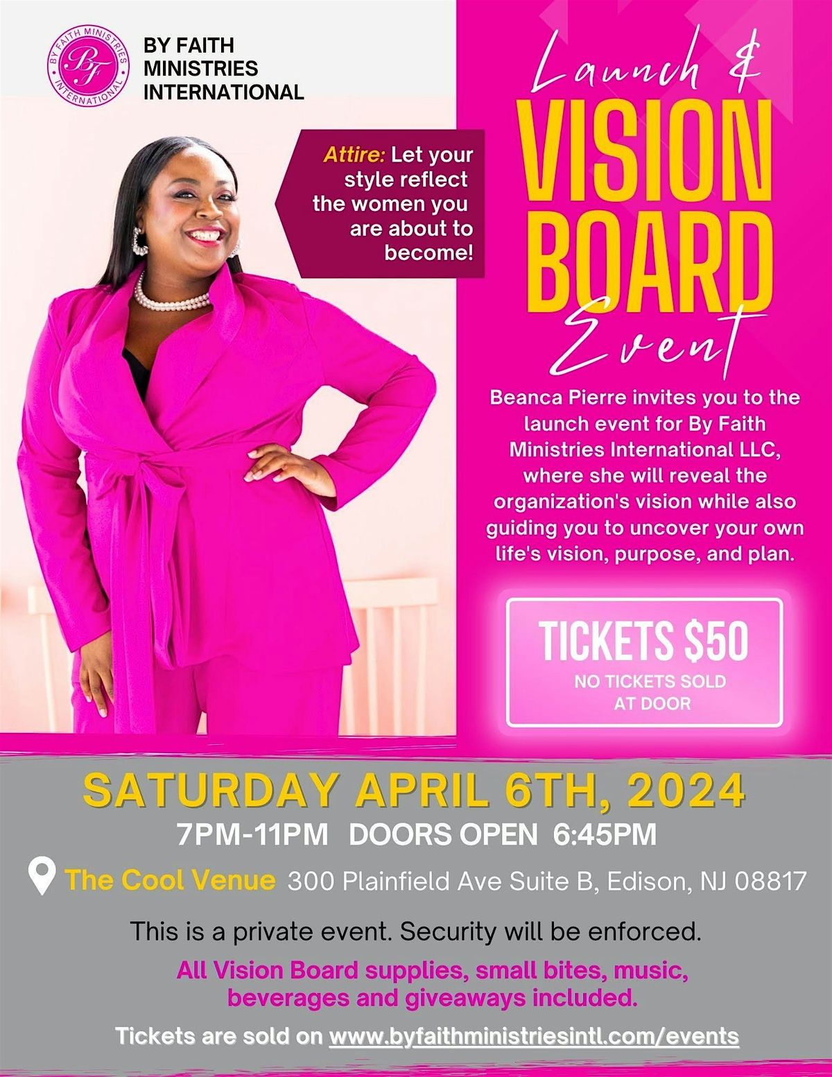 Launch & Vision Board Event, The Cool Venue - Event Space, Edison, 6 ...