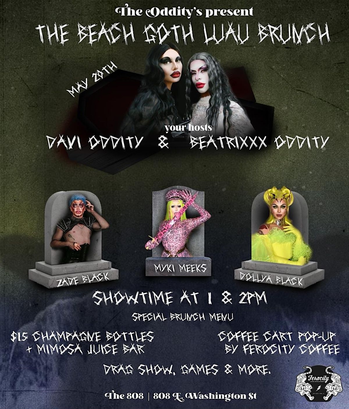 The Odditys Present: The Beach Goth Luau Drag Brunch, The 808, Orlando ...
