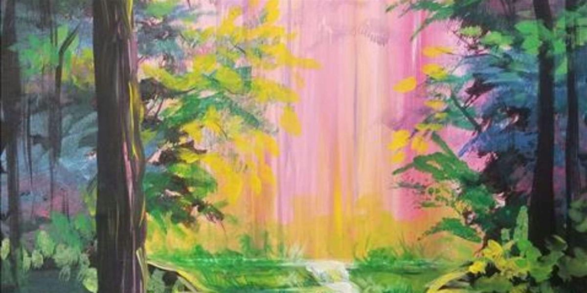 Secret Woodland Waterfall - Paint and Sip by Classpop!™, Painting with ...