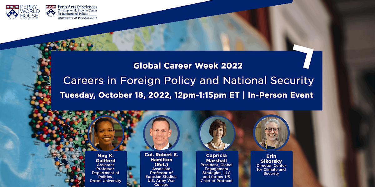 Global Career Week: Careers in Foreign Policy and National Security ...