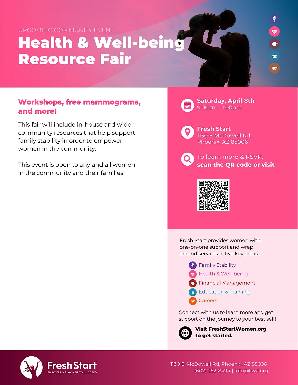 Health and Well-Being Resource Fair, Fresh Start Women's Foundation ...