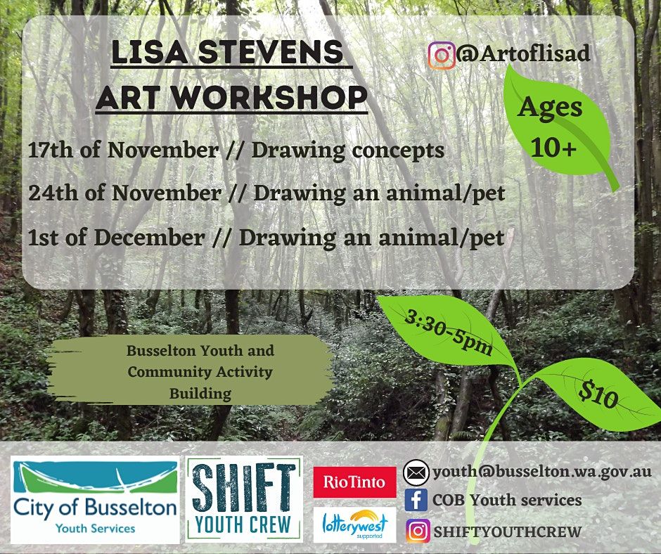 Lisa Stevens Art Workshop, Foreshore Parade, Busselton, 17 November 2021