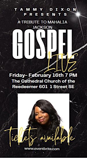 A Black history tribute in the musical style of Mahalia Jackson, The ...