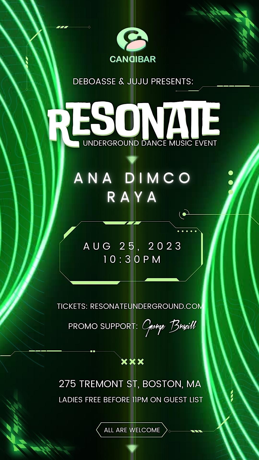 Resonate Underground @ Candibar Boston, Candibar Boston, 29 September ...