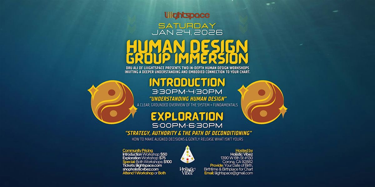 Human Design Group Immersion: Where Alignment Begins, Holistic Vibez ...