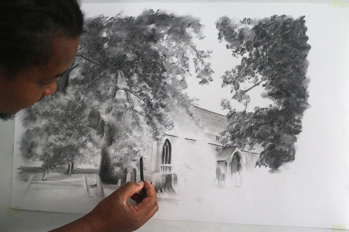 Charcoal drawing with Star Maker Tony Nero, 105 Paynels, Peterborough ...