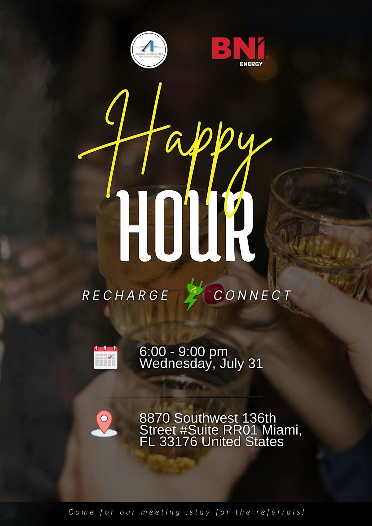 Recharge and Connect: BNI Energy Happy Hour!, Bulla Gastrobar, Miami ...